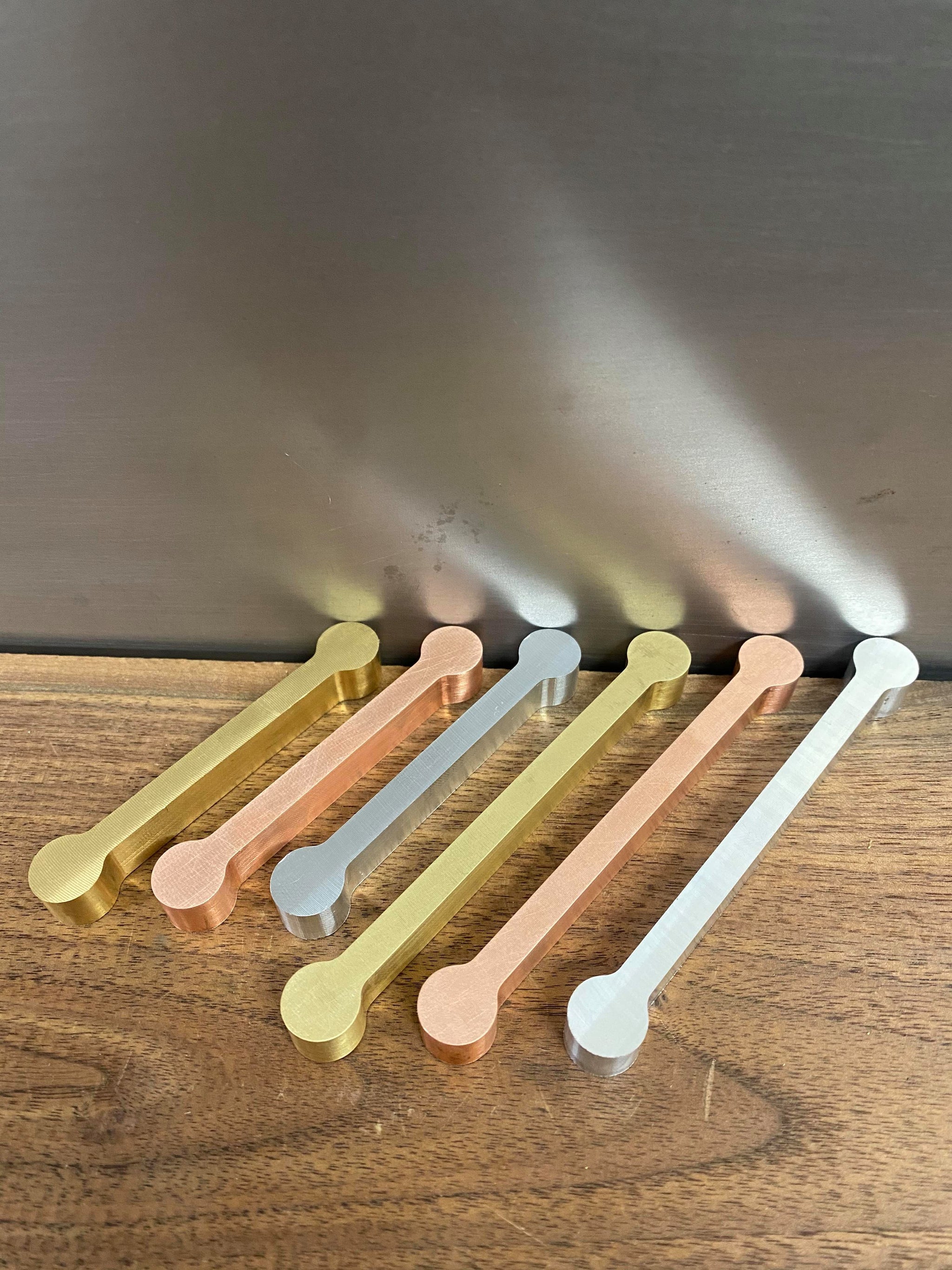 3" & 4" Dog Bone Brass, Copper, Aluminum Inlays – Rogue Machine